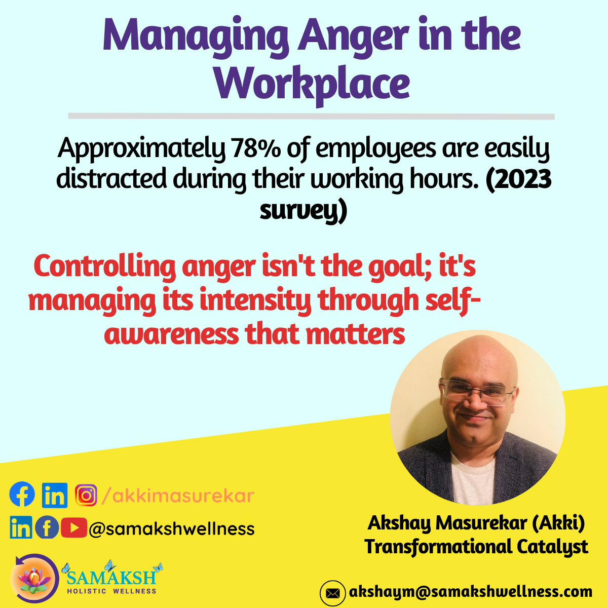 Managing Anger in the Workplace – SAMAKSH Holistic Wellness